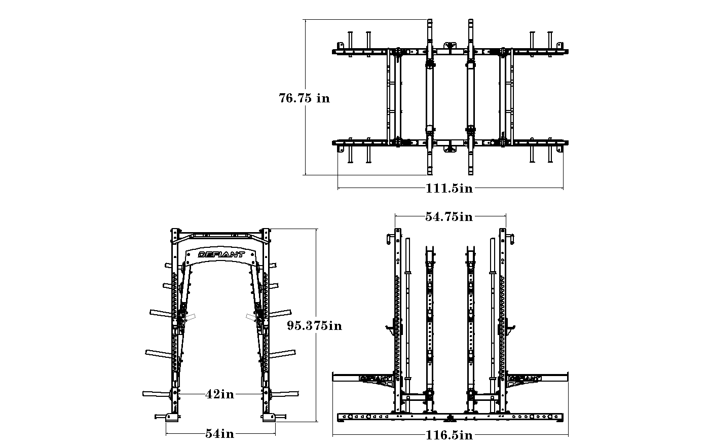 Combo Half Rack - Defiant Strength