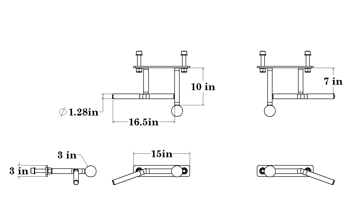 3N1 Pullup Bar for Connector - Defiant Strength